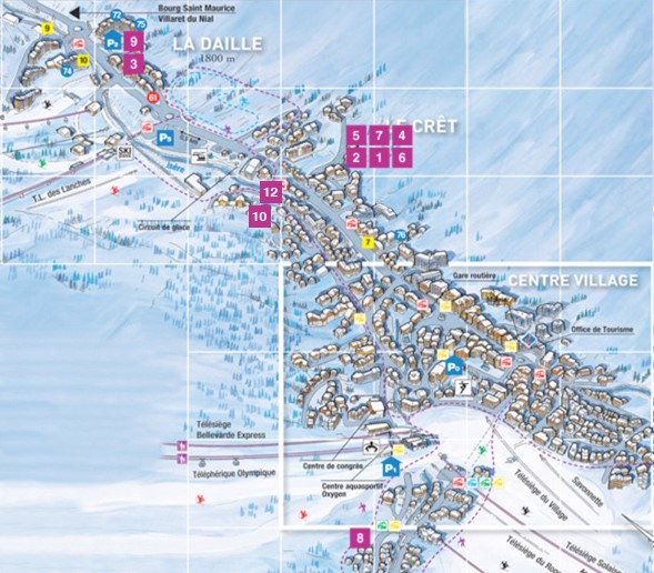Village maps « Le Ski