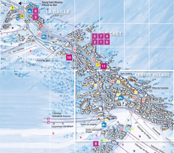 Village maps « Le Ski